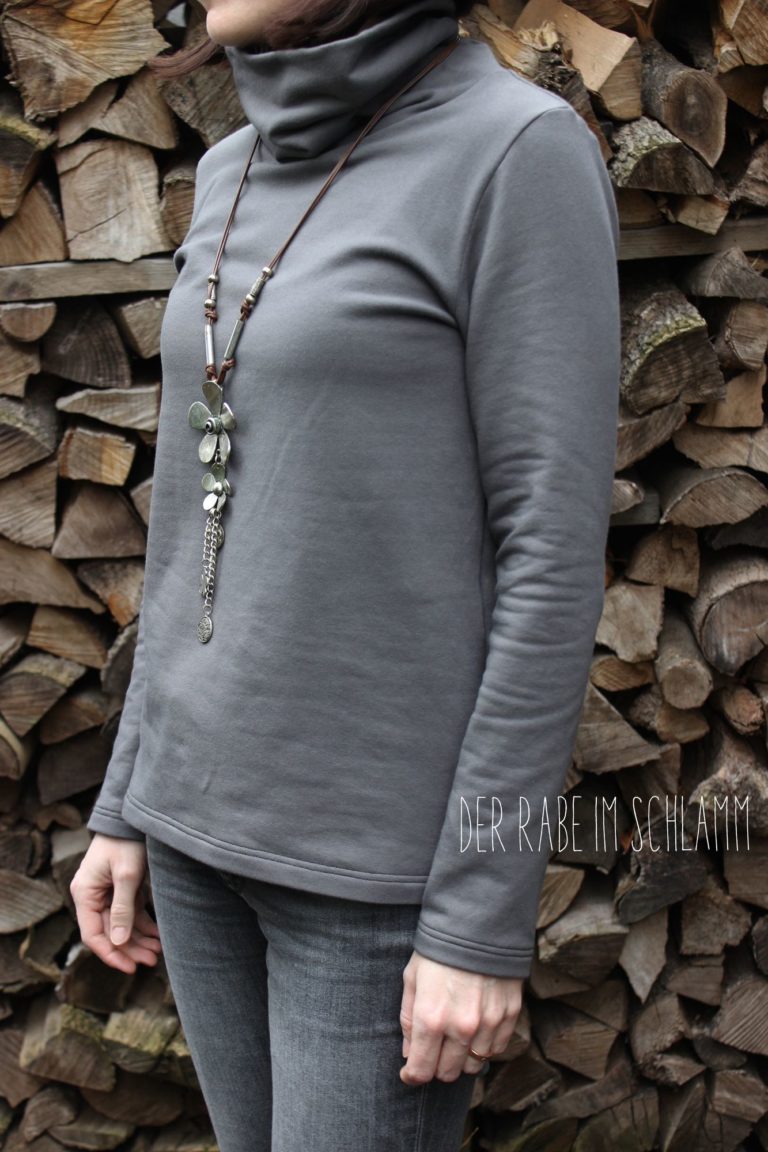 Sweatshirt Jumper mit Stehkragen - Der Rabe im Schlamm